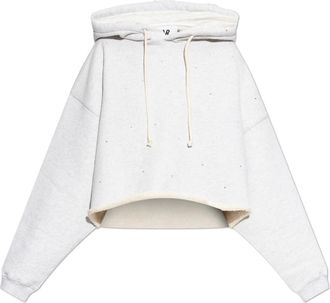 Golden Goose Femme, Sweatshirts et sweats &agrave; capuche, Gris, Taille: 42 FR Star Cropped Hooded SweaT-shirt