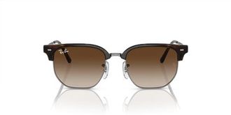 Ray-Ban Enfant RJ9116S New Clubmaster Square Sunglasses, Havana On Gunmetal/Gradient Brown, 47 mm