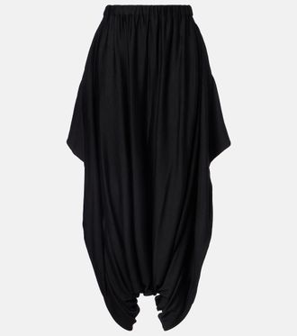 Junya Watanabe Pantalon tapered à taille haute en laine