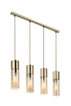 Globo Lighting H&auml;ngeleuchte, Messing, Metall, Glas, 9x156x80 cm, Lampen & Leuchten, Innenbeleuchtung, H&auml;ngelampen, Esstischlampen