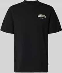 Les Deux T-Shirt mit Label-Print Modell Brady whop