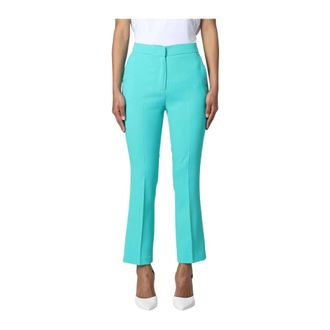 Liu Jo Femme, Pantalons, Vert, Taille: 44 FR Cropped Flare Pantalons