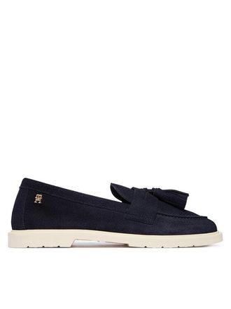 Tommy Hilfiger Mokassins Light Suede Tassel Loafer FW0FW09285 Dunkelblau