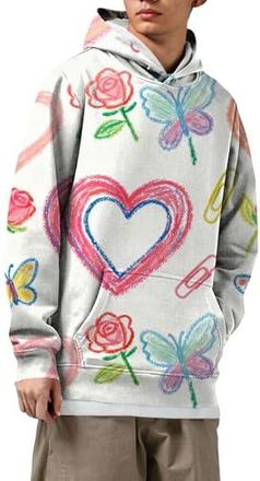 Generic Sweat à capuche à manches longues pour homme, impression graphique 3D, sweat à capuche décontracté pour homme, Mr2, 3XL