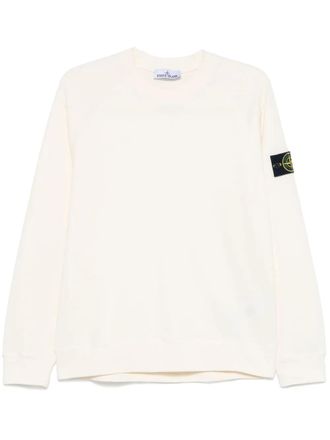 Stone Island sweat en coton &agrave; patch Compass - Tons neutres