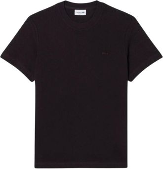Lacoste Homme, Tops, Brun, Taille: XL T-shirt en coton ajour&eacute; - porto