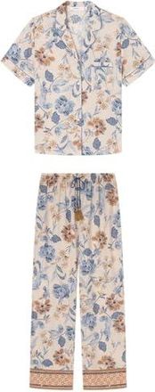 Women'secret Pyjama Long Mix and Match Batik Ensemble de Pijama, Multicolore, L Femme