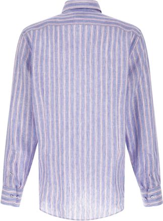Etro Striped Linen Shirt - Lavender