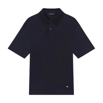 Emporio Armani Homme, Tops, Bleu, Taille: 2XL Polo ample en jersey l&eacute;ger