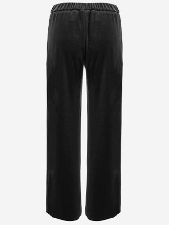 F.it Womens Stretch Velvet Pants Black Polyester Trousers