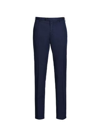 Façonnable Schwachbar - rechte Hose in Baumwolle und Leinen - blau