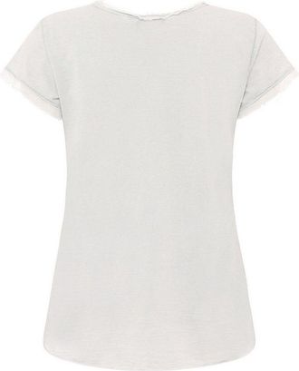Zwillingsherz T-Shirt Positive Mind Fransen, V-Ausschnitt