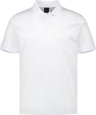 HUGO BOSS Herren Polo-Shirt wei&szlig; Baumwolle