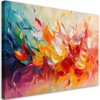 Feeby Tableau d&eacute;co Abstraction moderne color&eacute;e 100x70