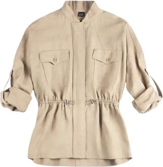 Fay Femme, Vestes, Beige, Taille: 38 FR Surchemise en coton