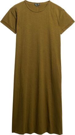 Superdry Damen T-Shirt-Midikleid Kaki 38