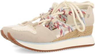 Gioseppo Sneakers Ouvertes Off-White DE Type Espadrille À Talon COMPENSÉ pour Femme IONA