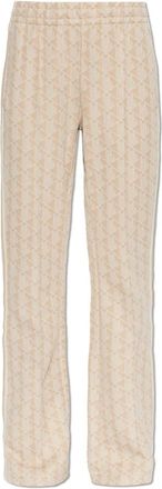 Lacoste Femme, Pantalons, Beige, Taille: 38 FR Flared Monogram Pantalons de surv&ecirc;tement