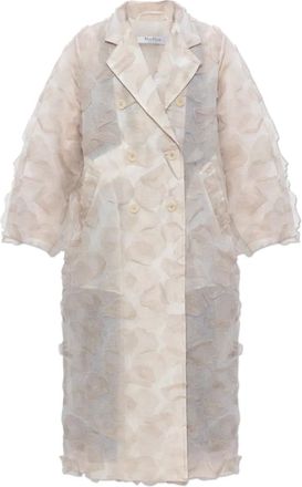 Max Mara Femme, Manteaux, Beige, Taille: 36 FR Mito Silk Coat