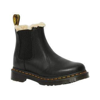 Dr. Martens Leonore Chelsea Boots mit Kunstfellfutter - - Shoes - Damen - Schwarzk - 37 EU