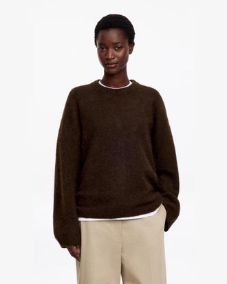 Arket Pullover Aus Alpakawolle Und Wolle -Braun