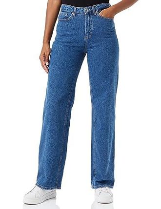 Vero Moda Jean VMTESSA pour Femme, Coupe Large, Taille Haute, Denim Bleu m&eacute;dium, 26W / 30L