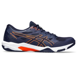 Asics Herren Gel-Rocket 11 Volleyballschuhe, Peacoat/Shocking Orange, 10 Wide