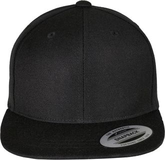 Flexfit Classic Snapback Cap, M&uuml;tze Unisex Kappe f&uuml;r Kinder, One Size, Farbe Black
