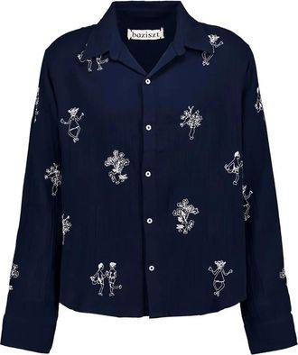 Baziszt Baziszt, Homme, Chemises, Bleu, Taille: M Riot Shirt