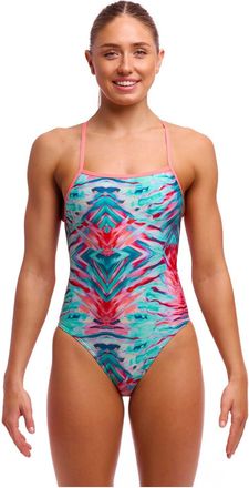 Funkita Ripple Reflect Badeanzug für Damen Blickdicht und hoher Beinausschnitt, Größe:42