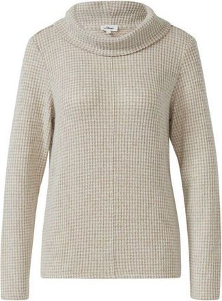 s.Oliver Langarmshirt T-Shirt Weiches Jersey-Shirt mit Waffelstruktur