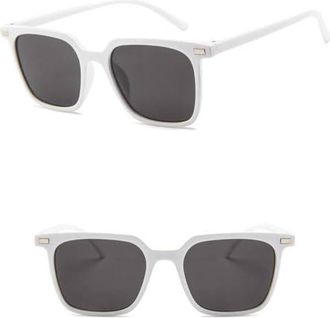 Generic Lunettes de soleil masculines et féminines tendance pour femmes, lunettes de soleil vintage rétro pour femmes, blanc gris 2026