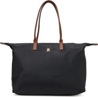 Tommy Hilfiger Handtasche Tommy Hilfiger Popette Maxi Tote AW0AW17996 Schwarz