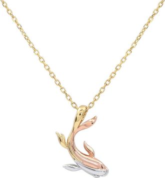 Edenly Ko&iuml;-Halskette - 375er Gold in drei Farbt&ouml;nen (9 Karat)