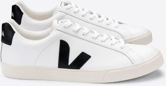 Veja Herren Freizeitschuhe ESPLAR LOGO LEATHER EXTRA-WHITE_BLACK