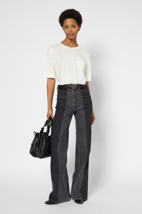 Gerard Darel Jean flare bicolore - ANNA - anthracite