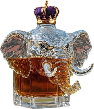 Generic Whiskey-Dekanter-Flasche - lustige Elefanten-Glasflasche f&uuml;r Lik&ouml;r, Sammlerst&uuml;ck, Desktop-Ornament f&uuml;r Weihnachten, Hochzeiten, Restaurant, Grillparty