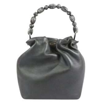 Dior Pre-owned Cuir sacs-dior - Femme - Pre-owned - Gris - Taille: ONE Size