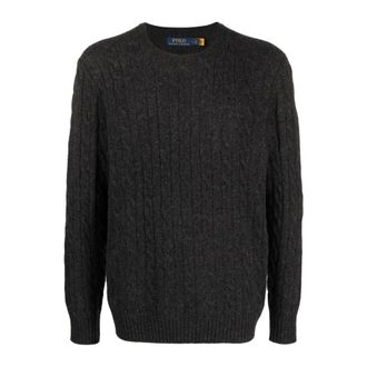 Polo Ralph Lauren Homme, Pulls, Gris, Taille: XL Pull ras du cou en maille torsad&eacute;e