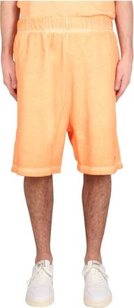 Marcelo Burlon Homme, Shorts, Orange, Taille: L Sunset Cross Over Sweatshorts