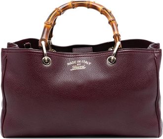 Gucci Hobo Bags - Medium Calfskin Bamboo Shopper Satchel - Gr. unisize - in Rot - f&uuml;r Damen