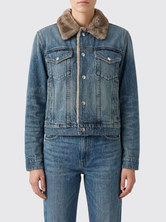 Alexander Wang Veste en jean avec doublure en fausse fourrure
