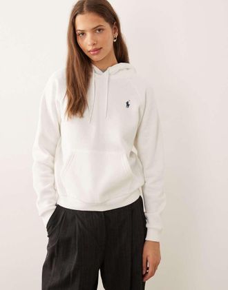 Polo Ralph Lauren Sweat à capuche à logo emblématique - Blanc