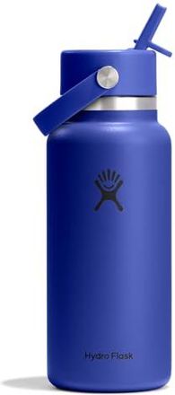 Hydro Flask Wide Flex Straw Cap 946 ml (32 oz) Flasche - Edelstahl, auslaufsicherer Strohhalm, sp&uuml;lmaschinenfest - Isoliert, 24 Std. kalt - Weithals, eisw&uuml;rfelfre