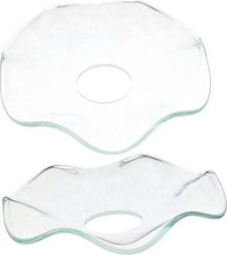 Hemobllo 2st&uuml;cke Kerzenglas Dekorativer Wachsf&auml;nger Aus Glas Tropfschutz F&uuml;r Kerzenwachs Durchsichtiger Wachshalter F&uuml;r Kerzen Geriffelter Tropfenf&auml;nger Aus Gl