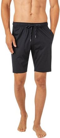 CALIDA Herren Pyjamashorts blau Jersey-Baumwolle unifarben