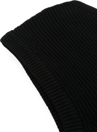 Rick Owens RP02F5481 Ribbed-Knit Cashmere-Wool Beanie - Black