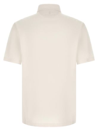 Brunello Cucinelli Mens White Virgin Wool Polo Shirt