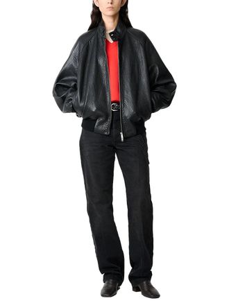 STUDIO NICHOLSON Sheepskin Leather Jacket - Black