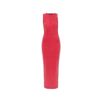 Balmain Draped Jersey Halterneck Dress - - Dresses - Damen - Rosa - L